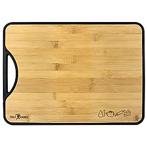 Totally Bamboo Poly-Boo Double Sided Bamboo and Poly Cutting Board, 15" x 11", BPA Free