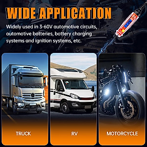 AWBLIN Automotive Test Light 3-60V DC Digital Light Tester with Voltmeter, Heavy Duty Auto Circuit Tester with LCD Backlight Display and LED Indication, Electric Test Pen with Illumination