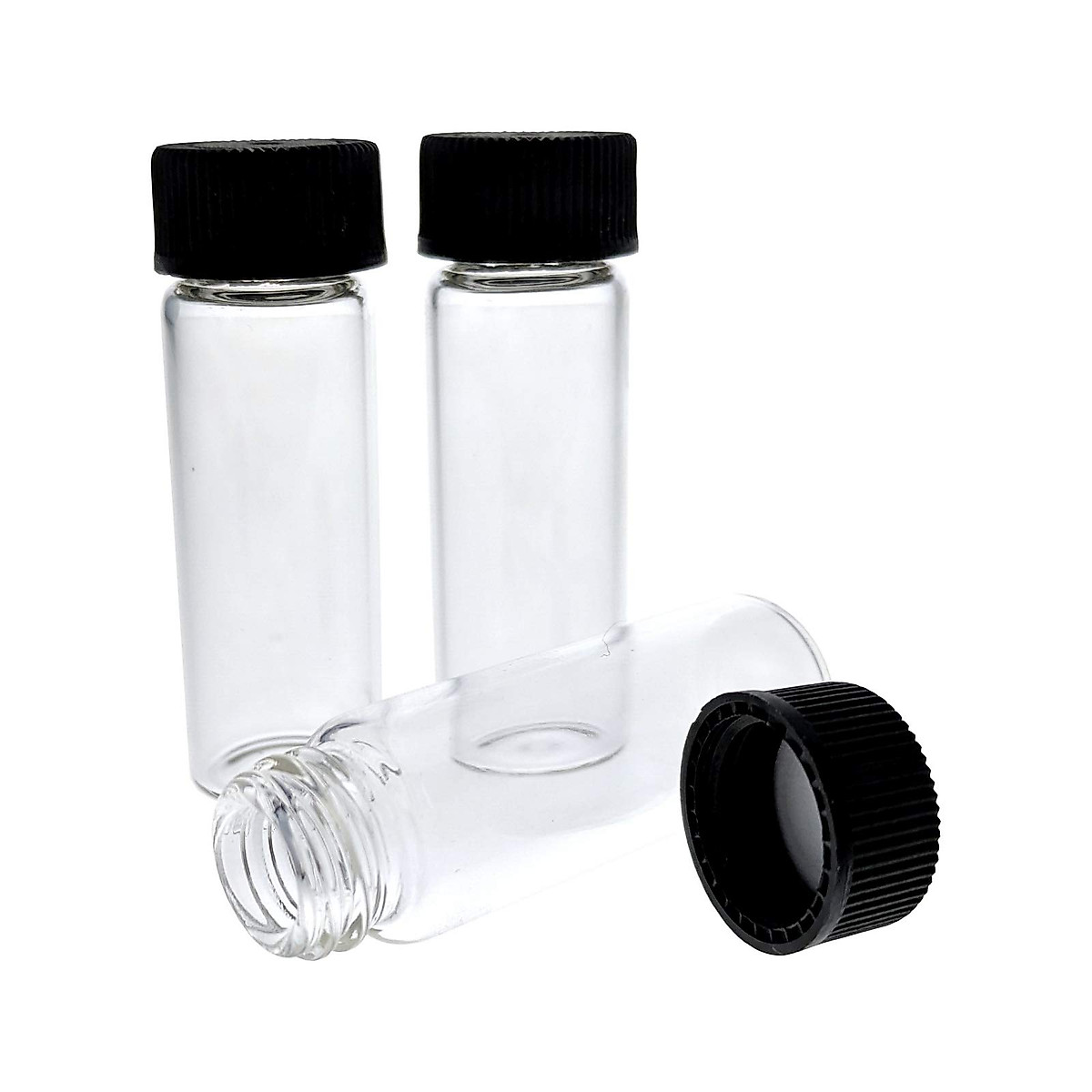 144pk Glass Vial Collection Set Craft and Hobby Storage (2 Dram)