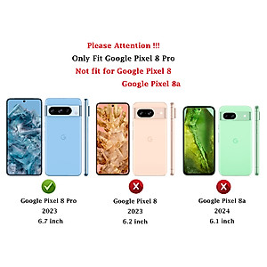 for Google Pixel 8 Pro Case with Slide Camera Cover HD Screen Protector [Military Grade 16ft. Drop Tested] Magnetic Ring Holder Kickstand Protective Phone Case for Google Pixel 8 Pro 2023, Black