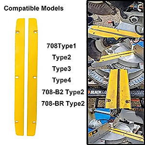 395672-00 Miter Saw Kerf Plate Fits 708 708-B2 708-BR, Yellow, Kerf Board, 2 PCS