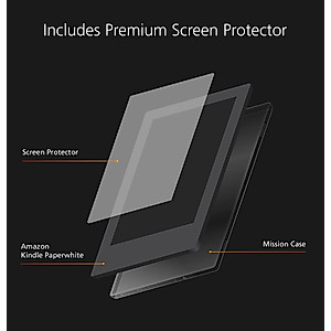 Made For Amazon Clear Case with Screen Protector for Kindle Paperwhite (4th Generation, 2018 Release)