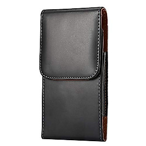 Vertical PU Leather Belt Clip Holster Phone Case with Belt Loop Pouch for iPhone Xs Max Galaxy A10 A20 S10+ S9 Plus Motorola Moto G7 G6 Play E5 E4 Plus Z3 ASUS ZenFone 5Q Xiaomi Redmi Note 7 BLU G9