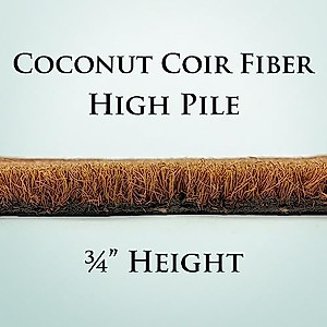 Avera Products | Palm Tree Welcome Mat, Natural Coir Fiber Doormat, Anti-Slip Mat Backing