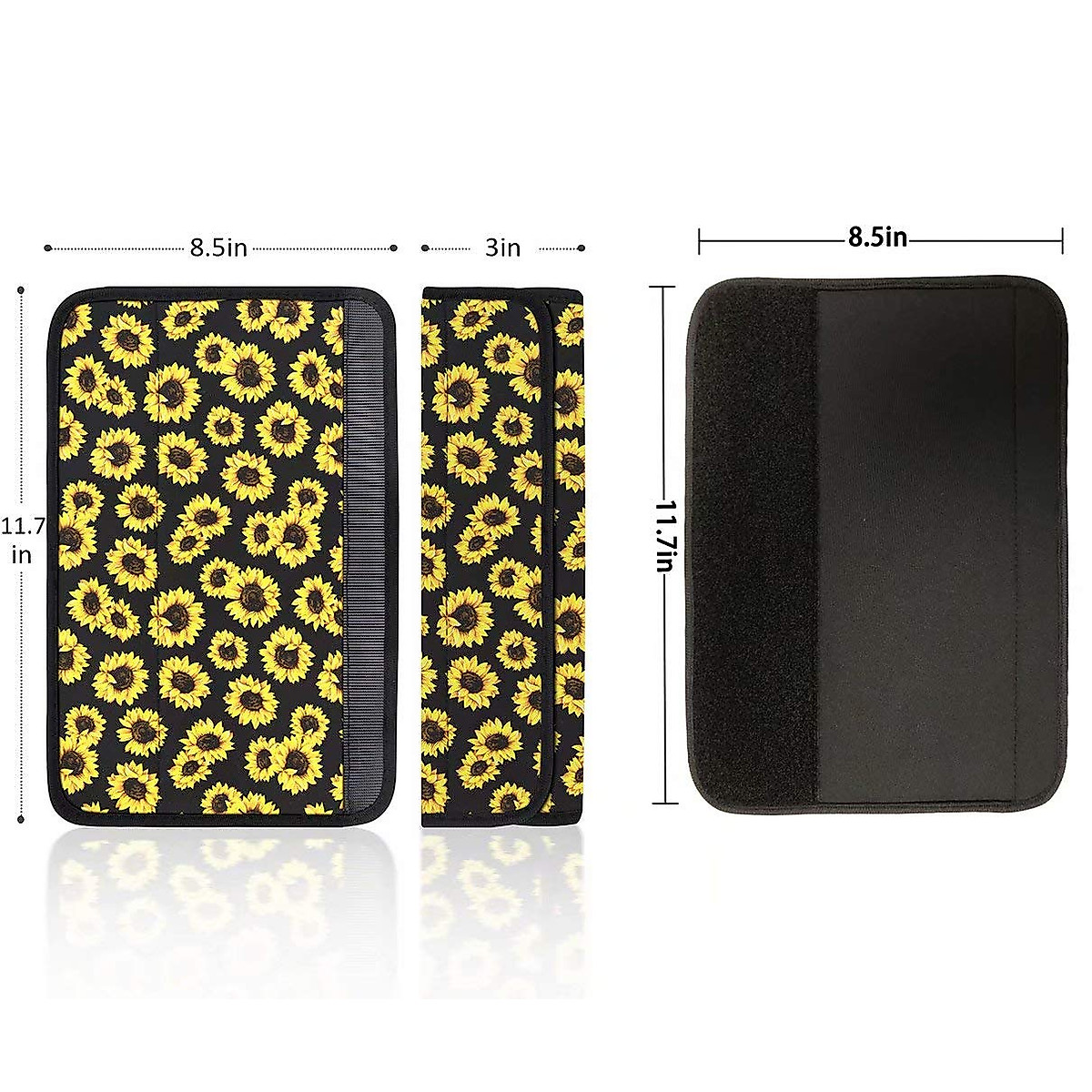 AFPANQZ Two Pack Cat Paws Car Seat Belt Cover for Women Mens Pads Drivers Shoulder Protetion Car Seats Accessories Vehicle Auto Seatbelt Cushion Pads Universal Fit Cute Dog Paws Print Black