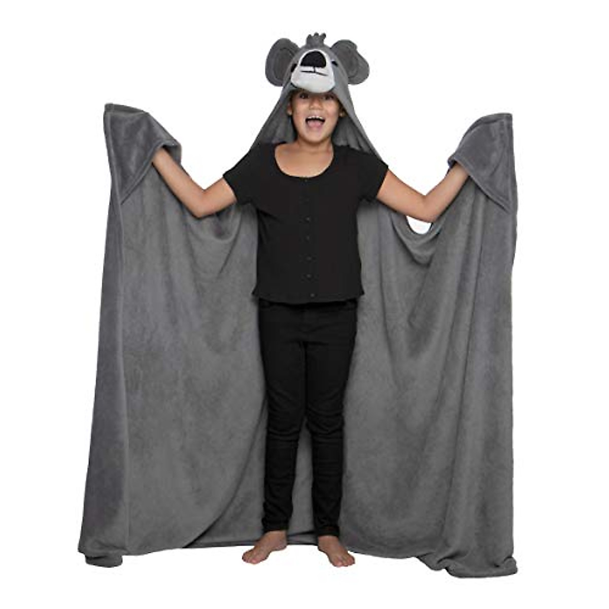 FUNZIEZ! Hooded Koala Plush Blanket - Wearable Throw for Kids - Unisex Children's Blanket