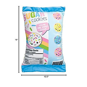 iscream Play with Your Food! Cookie Time Fleece Play Pillow Set with Embroidered Accents