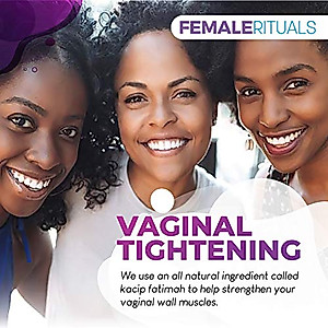 Female Rituals Yoni Balance Vaginal Tightening Pills with Kacip Fatimah, No Tightening Gel or Cream Needed - Vaginal Rejuvenation and Dryness Moisturizer