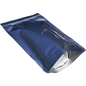 PackFreshUSA: 2-Quart (8" x 12" x 4") AirTight Seal-Top Stand-Up Mylar Pouch Bags for Long-Term Food Storage - Premium Century 7 Mil Thick (Per Side) - Resealable - Heat Sealable - Food Grade - Rounded Corners - Free Guide - Pack of 100