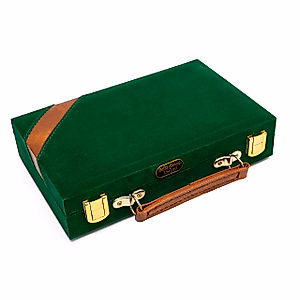 Bello Games New York, Inc. Fashion Avenue Double Six Designer Black Dominoes Professional Jumbo Size Tournament Set with Spinners and Score Board