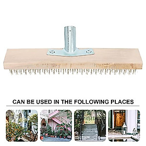 Moss Removal Brush Roof Brush: Moss Cleaner Wire Brush Decking Cleaner Remover for Cracks Flagstone Concrete Pavements Bricks Hoe