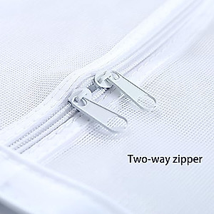 Zipper Screen Door Screen Door Pet Screen Door Zipper Door Door net Bug Screen for Doorway Mosquito Screen (D White,W x L:80x210cm(31×82inch))