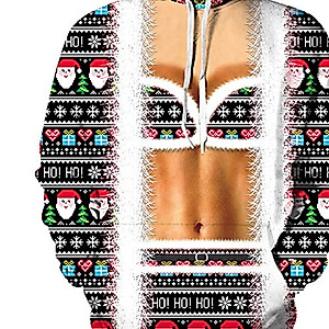 Women's Sweatshirt Thenlian Christmas Women Funny Print Christmas Sweatshirt Crewneck Various Design Tops(L, Black)