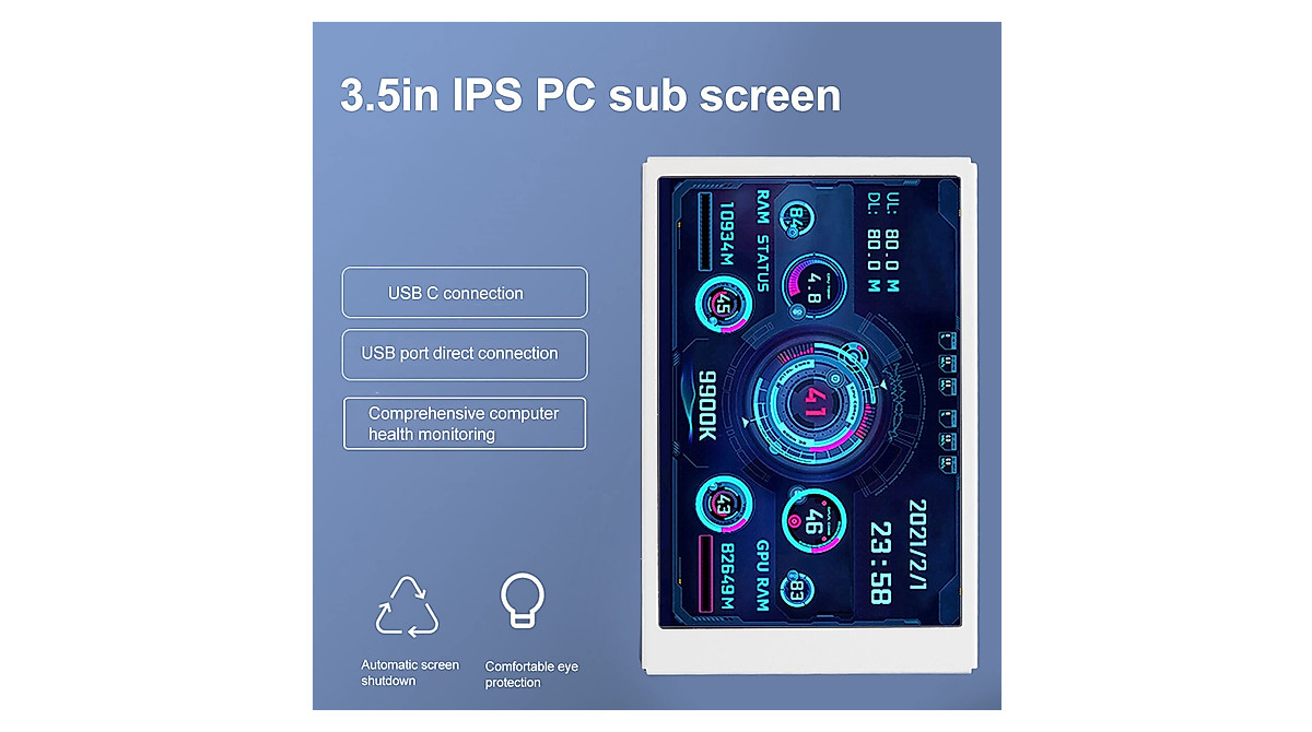 Real-Time Computer Temp Monitor with 3.5in Display