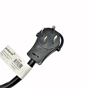 Parkworld 60424 RV Adapter Cord 50 Amp 14-50P Male Right Angle to 30 Amp L6-30R Locking Connector Female (1.5FT)