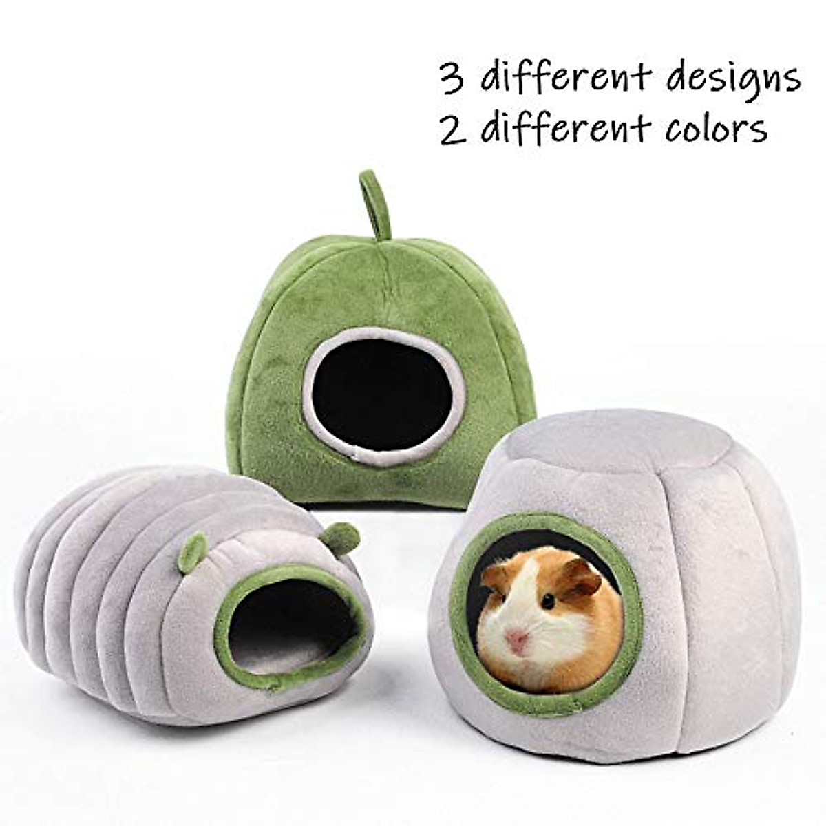 Guinea Pig Cave Beds Guinea Pig Hideout Cozy Hideout for Chinchilla Ferrets Hedghog (Grey, Pumpkin)