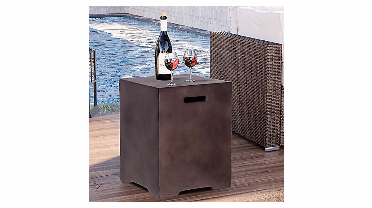 HOMPUS Propane Tank Cover Table 16 inch for Fire Table, 20lb Gallon Gas ...