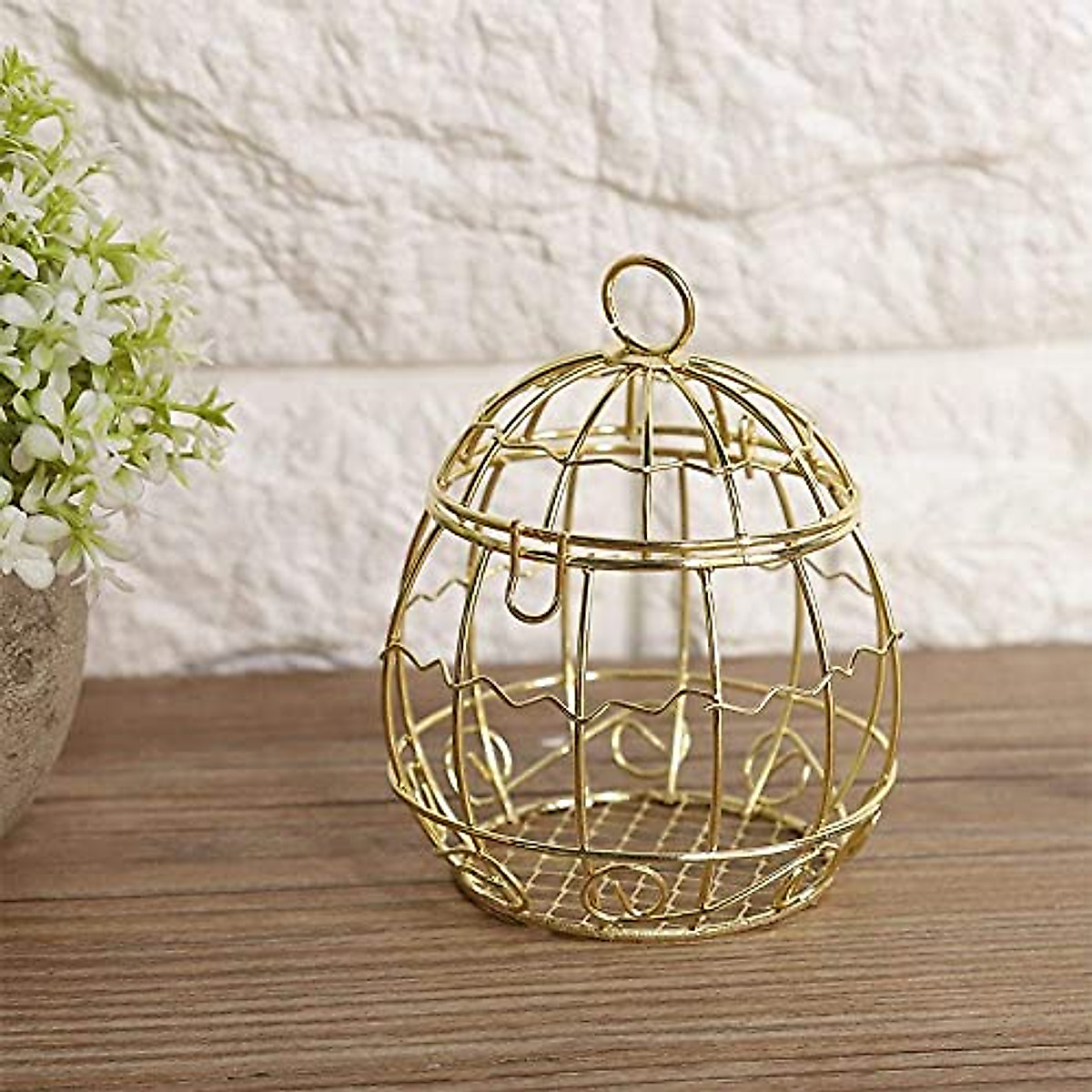 AUNMAS Bird Cage Candy Box, Decorative Gifts Sugar Container Small Chocolate Boxes Wedding Favor Banquet Party Home Decoration Christmas Present Accessories, Gold