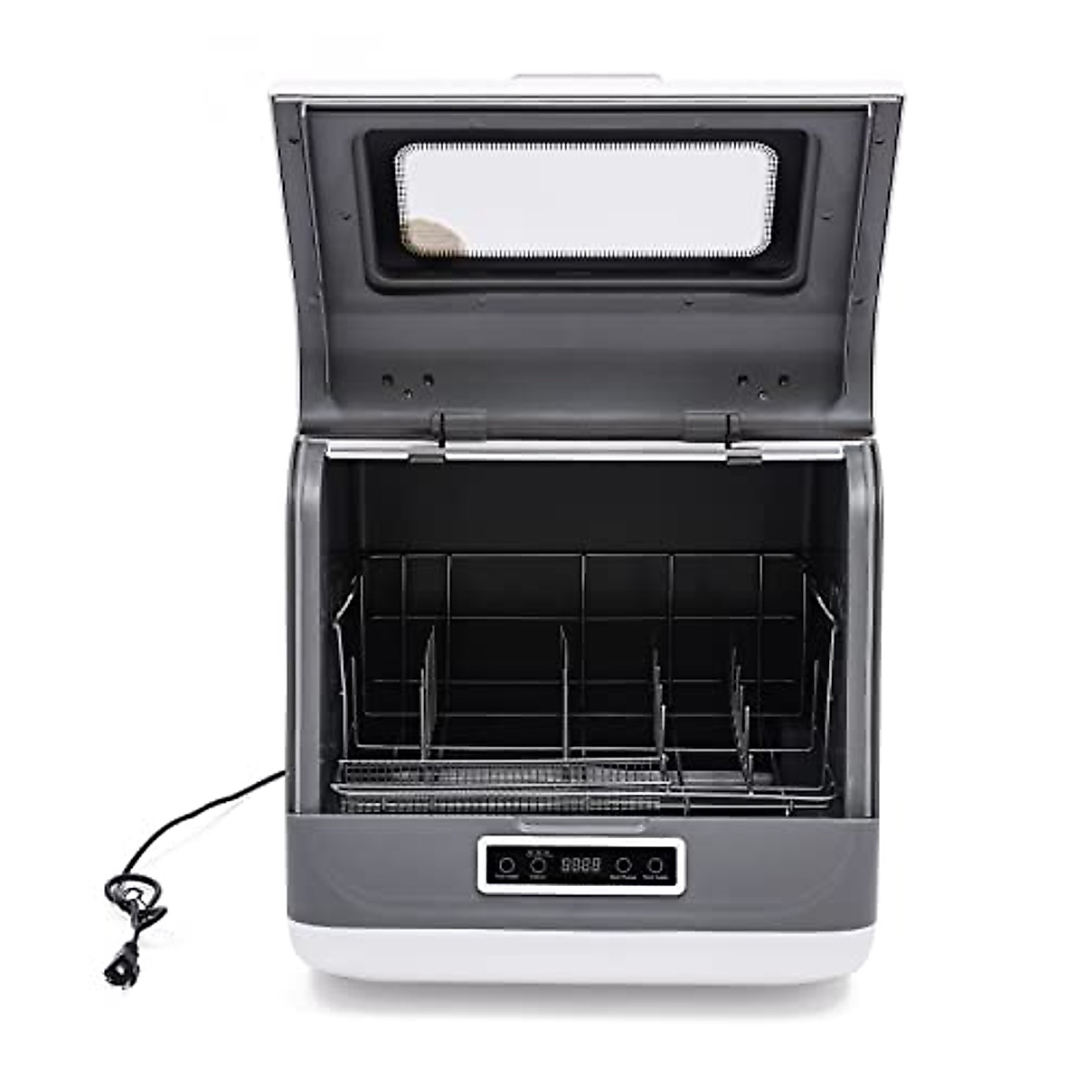 Portable Countertop Dishwasher, Mini Dishwasher, Compact Dishwasher, with Large Capacity, High-Temp & Air Dry Function, 3 Washing Programs, 360° Spray, Auto Dishwashing, for Apartments, Dorms, RVs