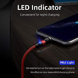 Bojianxin 540° Rotation Magnetic Charging Cable（7-Pack, 1.6ft/3.3ft/3.3ft/6.6ft/6.6ft/10ft/10ft） Magnetic USB Cable, 3 in 1 Magnetic Phone Charger Compatible with Micro USB, Type C etc