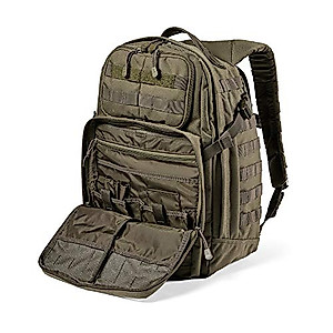 5.11 Tactical Backpack â€“ Rush 24 2.0 â€“ Military Molle Pack, CCW and Laptop Compartment, 37 Liter, Medium, Style 56563, Ranger Green
