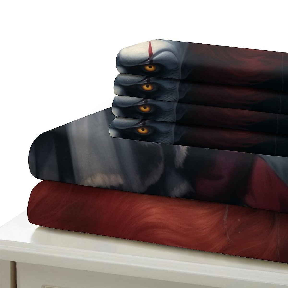 BYTUGI Clown Comforter Covers 3D Printed Duvet Cover Quilt Cover Bedding Set 3 Pieces with Pillowcases Microfiber for Childrens and Adults with Zipper Closure Twin（173x218cm）