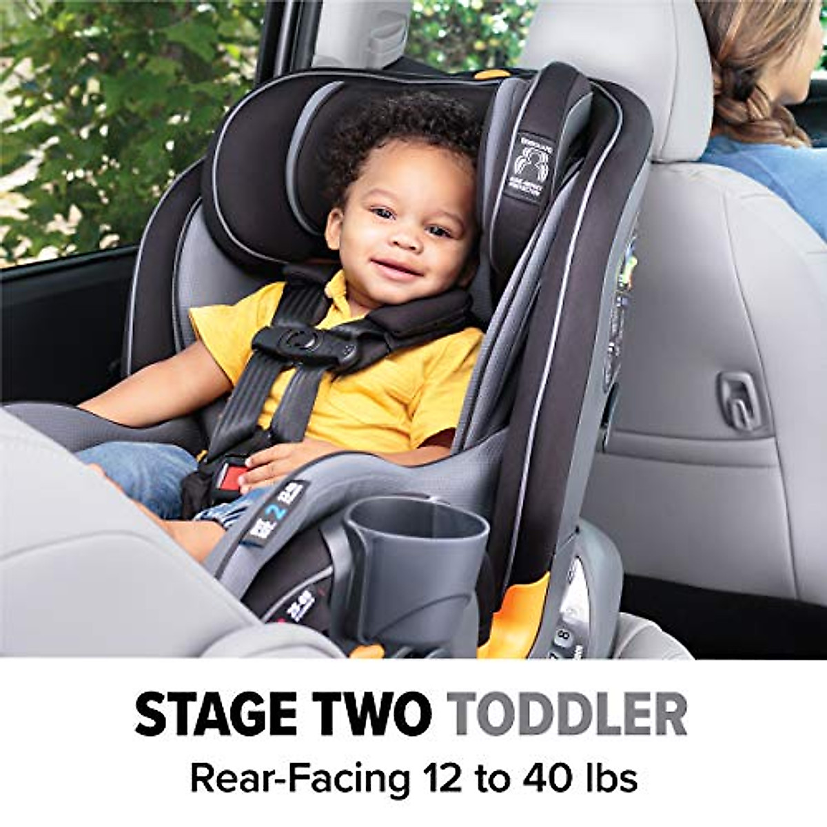 Chicco Fit4 4-In-1 Convertible Car Seat - Onyx | Black/Grey