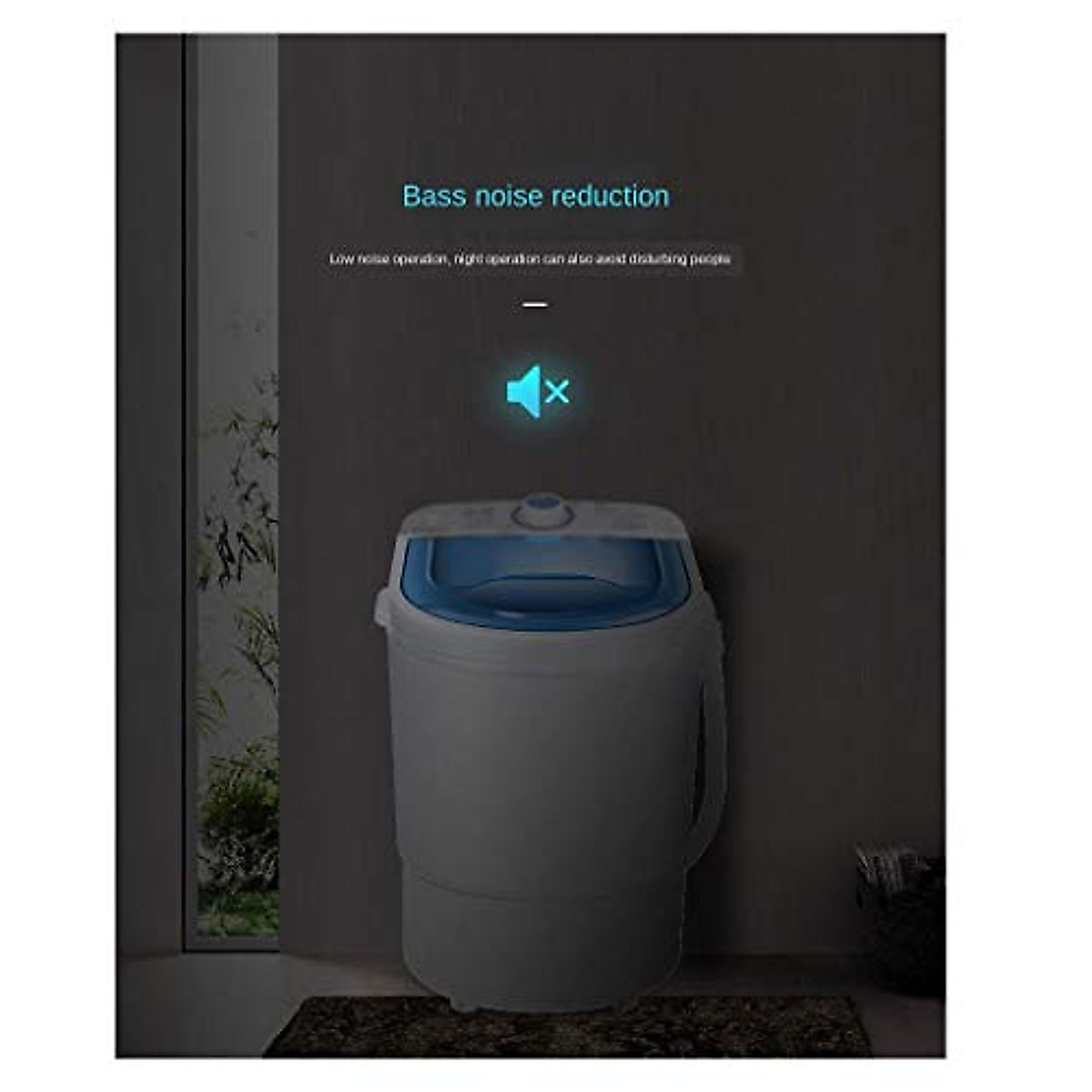 ZLXDP 4.5kg Mini Washing Machine Single Tub Kids Clothes Washer Dryer Small Compact Machine Portable Washer Baby Mini Laundry Machine (Color : EU)