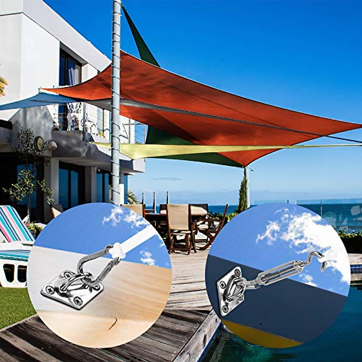 Ankuka Waterproof Sun Shade Sail Canopy Rectangle UV Block for Outdoor Patio and Garden, Yard Activities 2022 (Hardware Kits)