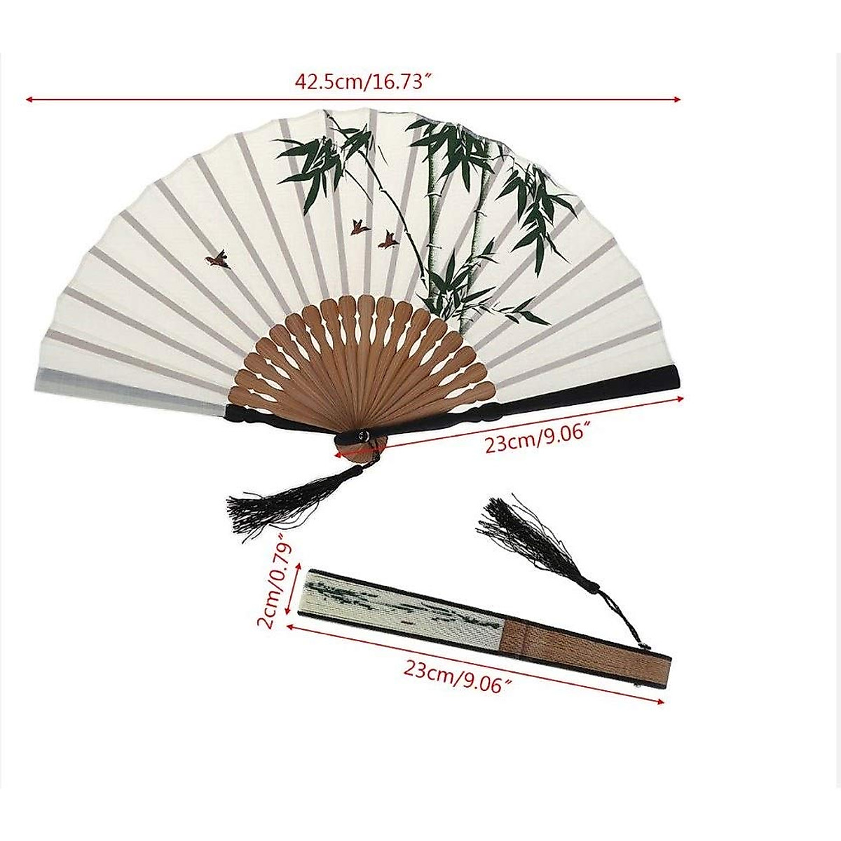 Hand Fan Folding Fan,Hand-held Fan,Vintage Summer Bamboo Folding Fan Hand Held Fan Dance Wedding Party Pocket Gifts Fans Hand Paper Folding Props Vintage style