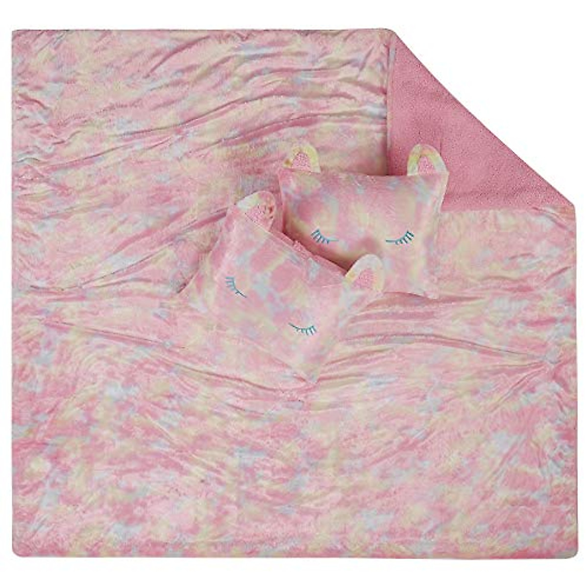 My World Rainbow Sweetie 2-Piece Comforter Set, Multi, Twin XL, Pink Tie Die