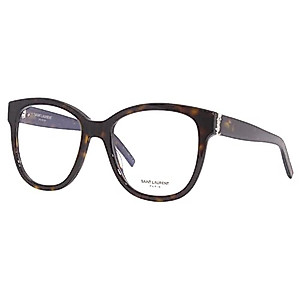 Saint Laurent SL-M97 004 Eyeglasses Women's Havana Full Rim Square Shape 54mm