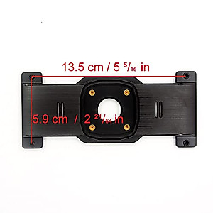 Rear View Mirror Back Plate Panel + Mirror Dash Cam Mount Arm for Car DVR Instead of Strap, with 13.5 x 5.9cm backplate