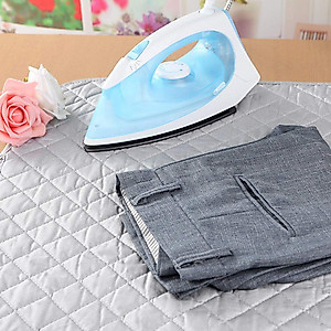 Ruibo Magnetic Ironing Mat Blanket Ironing Board Replacement,Iron Board Alternative Cover / Quilted Washer Dryer Heat Resistant Pad / Portable Ironing Board Cover/Mat Grey 33"X 18"