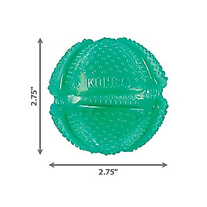 KONG - Squeezz Dental Ball - Unique Flexible Texture, Teeth and Gum Cleaning Dog Toy - for Medium/Large Dogs