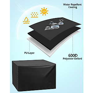 QWORK Universal Planer Dust Cover, Table Saw Cover, Miter Saw Cover, Protect Against Sawdust and Wood Chips, 28.3" x 24.4" x 19.6", Black, Fits Most Planer, Bench Drill Press
