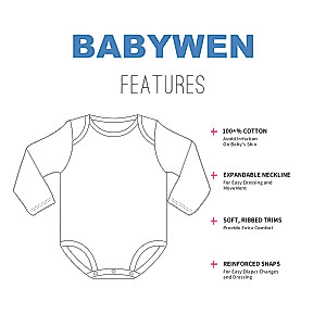 BABYWEN Custom St. Louis Baby Bodysuit for Boy Girl Baseball Sports Baby Romper Gifts Personalized Baby Name & Number