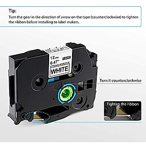 Tze-S231 Tz-S231 12mm 0.47" Tape Aonomi Replacement for Brother Extra Strength P-Touch Label Tape Black on White 1/2" Tz Tze Tape Compatible with Brother PTD210 PT-D410 PTH110 Label Maker,2-Pack