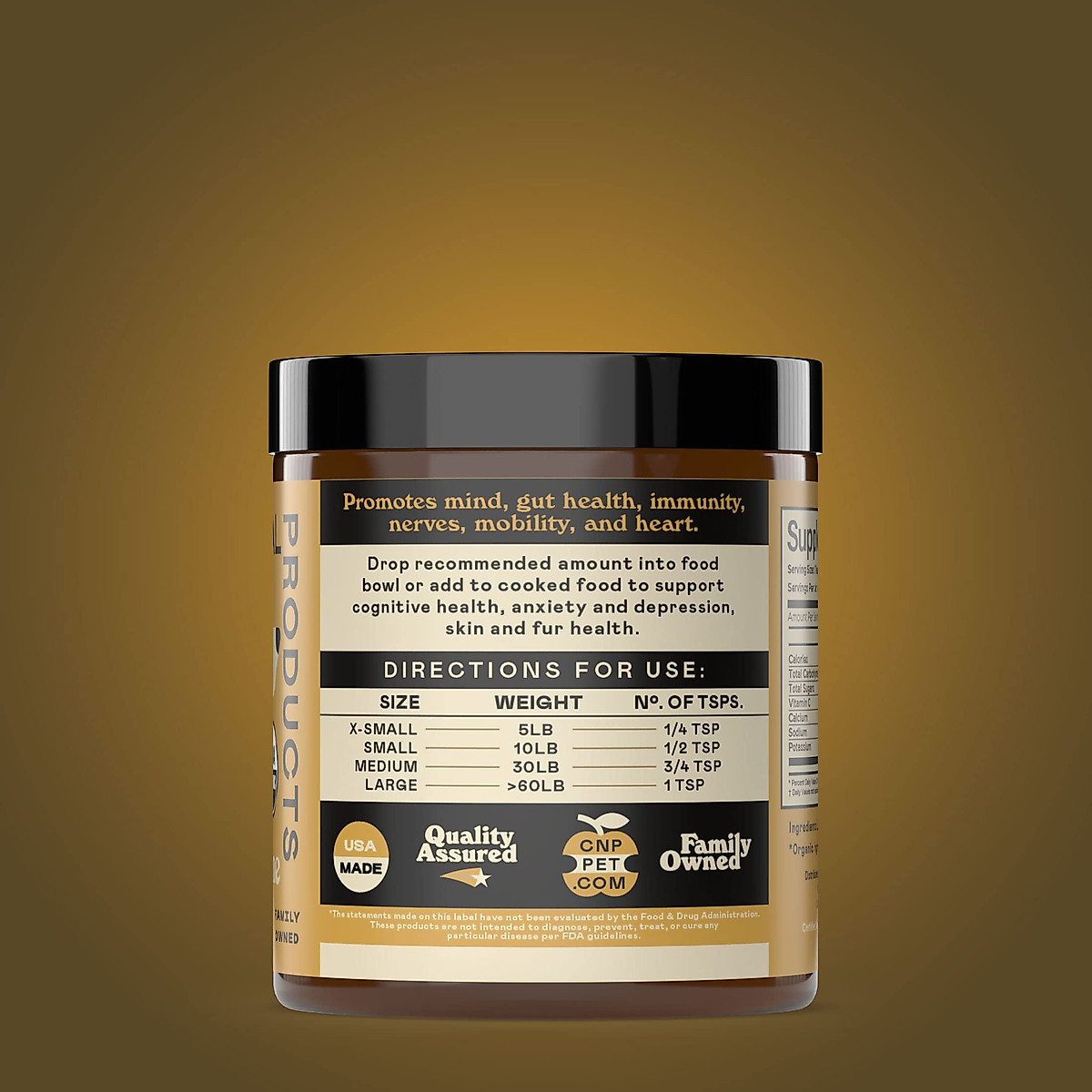 Complete Natural Products Organic Lion's Mane Mushroom for Pets - 4oz - Pure Organic Lion's Mane Mushroom