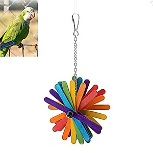 Wooden Chew Grind Teeth Popsicle Sticks Toy for Birds Pet Bird Toy Pet Cage Supplies Parrot Bird Chewing Toys