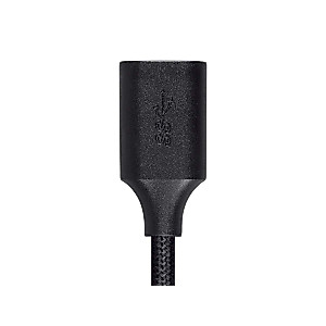 Monoprice USB 3.0 Premium Extension Cable - Type-A Male to Type-A Female, Braided Nylon Jacket, 3 Feet, Black