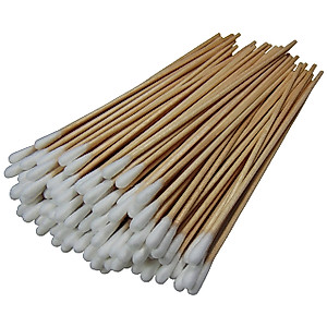 (Single Sided Regular Tip) Type-III 100pc Gun Cleaning 6 Inch American Made Cotton Swabs