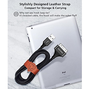 AGVEE 2 Pack 6ft for Old iPhone 4S Charging Cable, MFI Certified 30 Pin Braided Heavy Duty Fast Durable Charger Cord, Compatible with iPhone 4/4S iPad 1/2/3 iPod Classic Nano Touch, Black