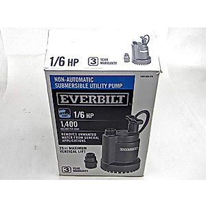 Everbilt 1/6 HP Submersible Utility Pump