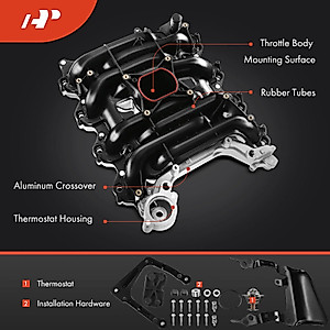 A-Premium Upper Intake Manifold with Gaskets Compatible with Ford Crown Victoria 96-00, Mustang 96-98, Thunderbird 96-97 & Lincoln Town Car 96-00 & Mercury Grand Marquis 96-00, Cougar 96-97, 4.6L V8