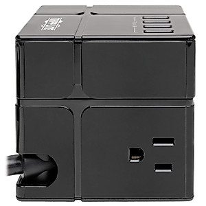 Tripp Lite Safe-IT Cube Surge Protector & Charging, 3-Outlets, 6-USB Ports, 8ft / 2.4M Cord, 50,000 Insurance & Limited Life Manufacturer's Warranty (TLP368CUBEUAM)