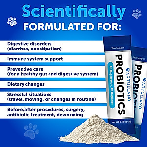 Probiotics for Dogs - Support Gut Health, Allergies, Immunity, Yeast Balance - Dog Probiotics and Digestive Enzymes with Prebiotics - Reduce Diarrhea - 30 Sticks