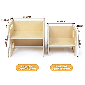 Asweets 4 in 1 Montessori Weaning Kids Table and Chair Set,Desk for Toddler Reading,Activity Cube Chair,Step Stool,Convenient Storage for Toddler Chair