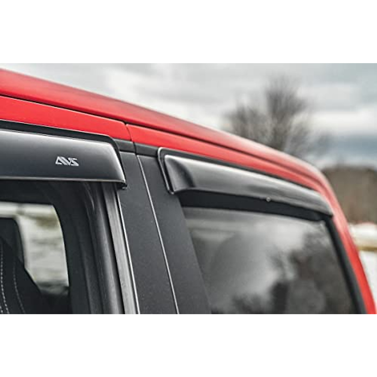 Auto Ventshade 94528 Original Ventvisor Side Window Deflector Dark Smoke, 4-Piece Set for 2014-2018 Silverado/Sierra 1500, 2015-2018 Silverado/Sierra 2500HD & 3500HD with Extended Cab