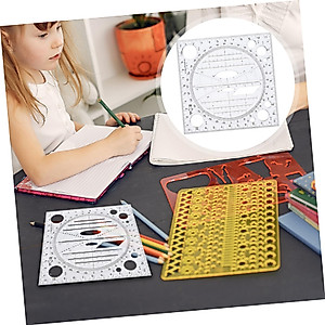 STOBOK 1pc Drawing Millions of Feet Drawing Ruler Architectural Templates Architect Scale Patchwork Ruler Interior Design Ruler Transparent Quilting Ruler Child Plastic Curve Limiter
